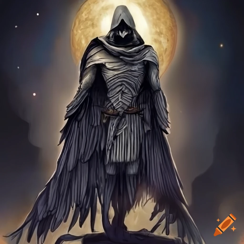 Egyptian moon god raven skull moon knight