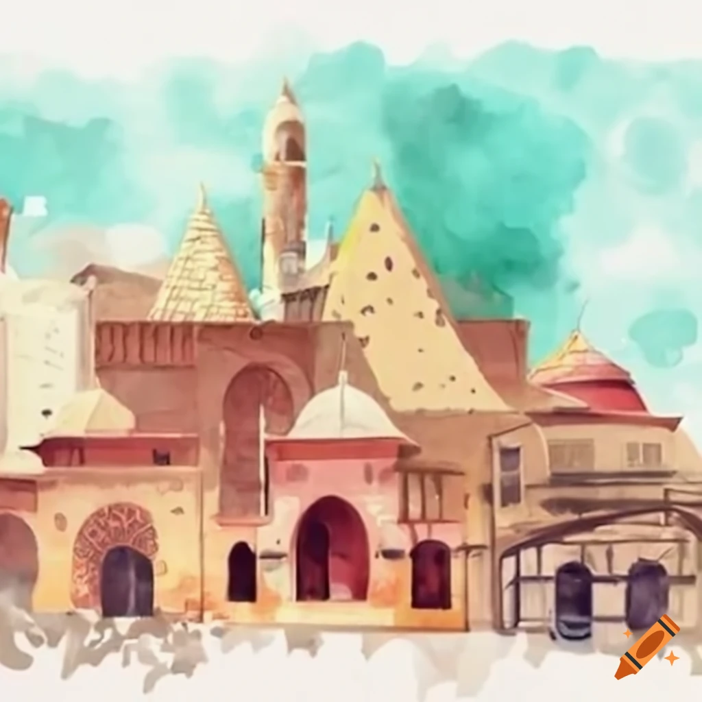 Moroccan souk with a merchant selling unique items