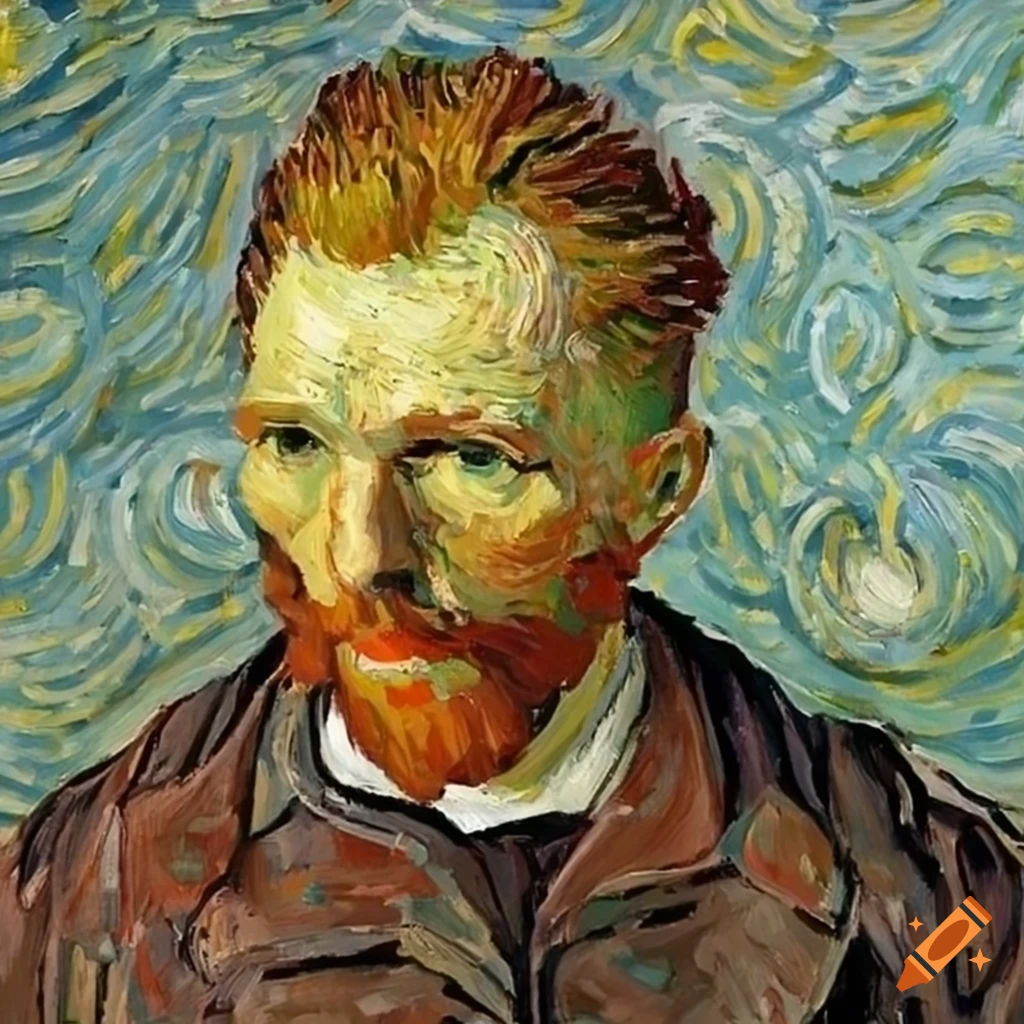 Vincent van gogh style painting of vincent van gogh