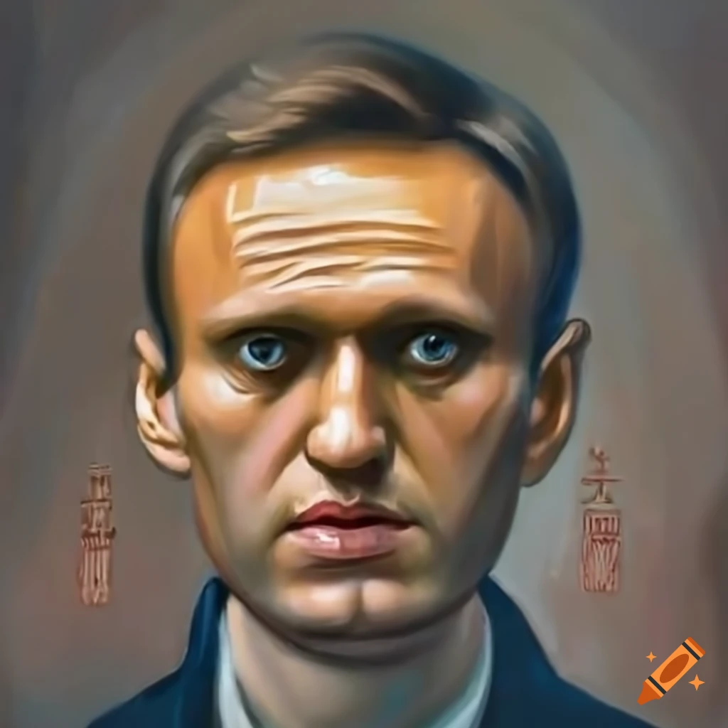 Aleksej navalny depicted as a saint on a russian orthodox icon on Craiyon