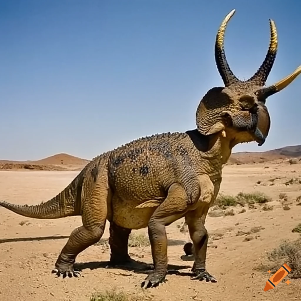 Protoceratops in a desert environment