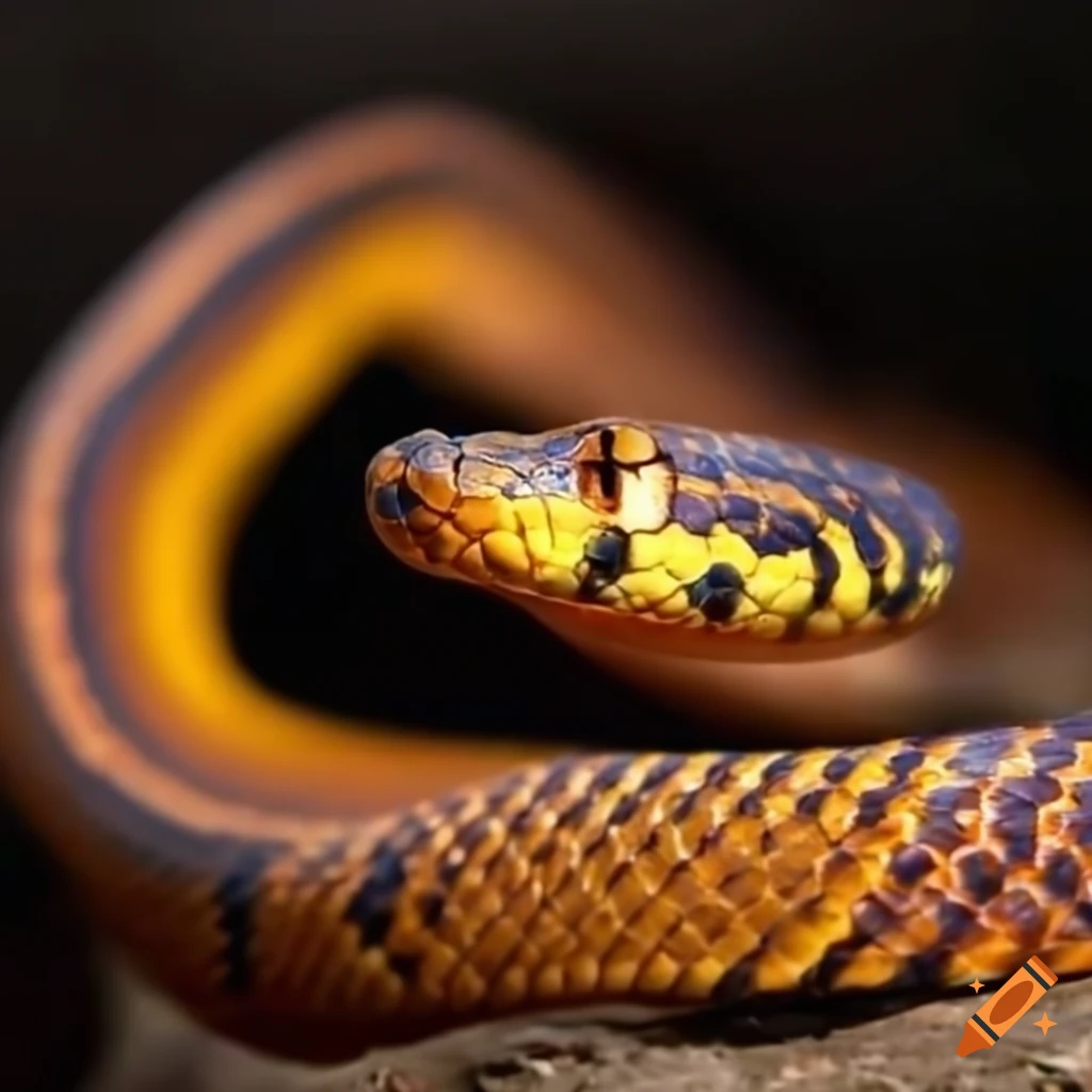 Colorful rainbow serpents in the australian outback