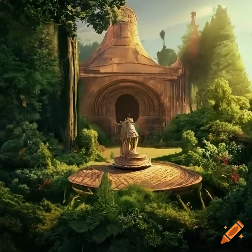 Magnificent study room for arcane magic with garden on Craiyon