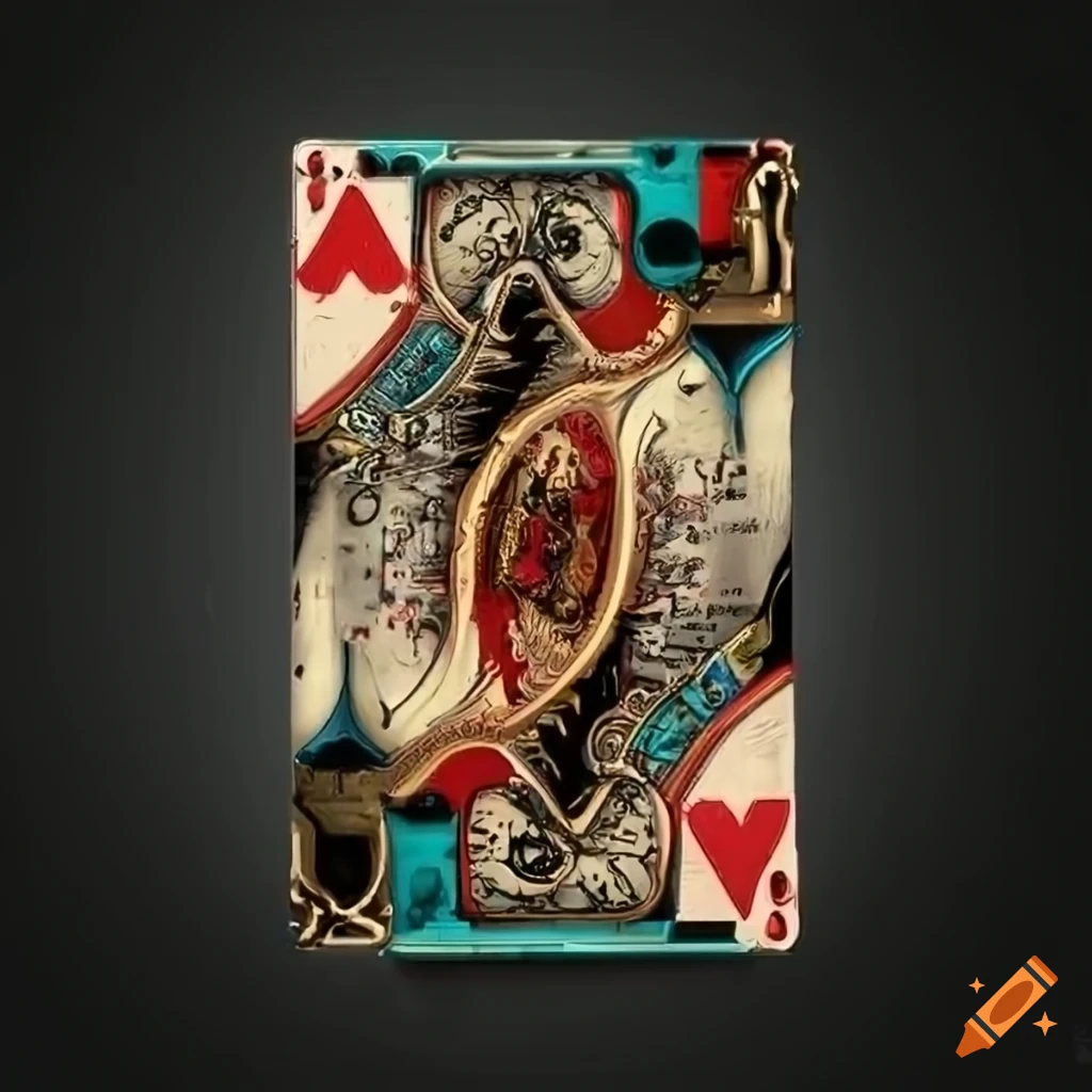 Surreal 3d ace of spades playing card design