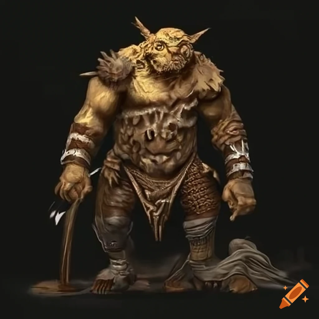 Tall bugbear with russian attributes