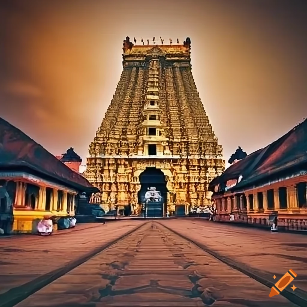 Padmanabhaswamy temple in historical setting on Craiyon