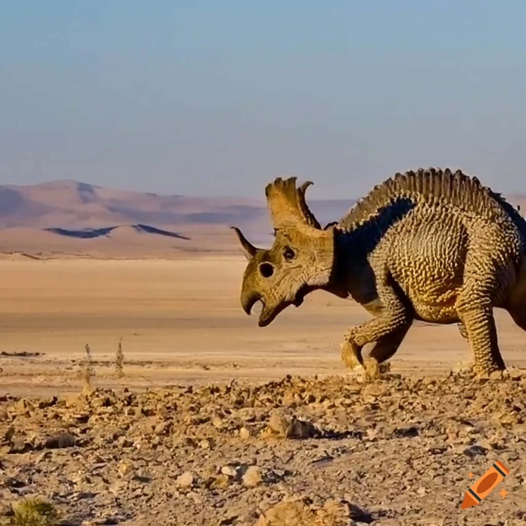 Protoceratops in a desert environment