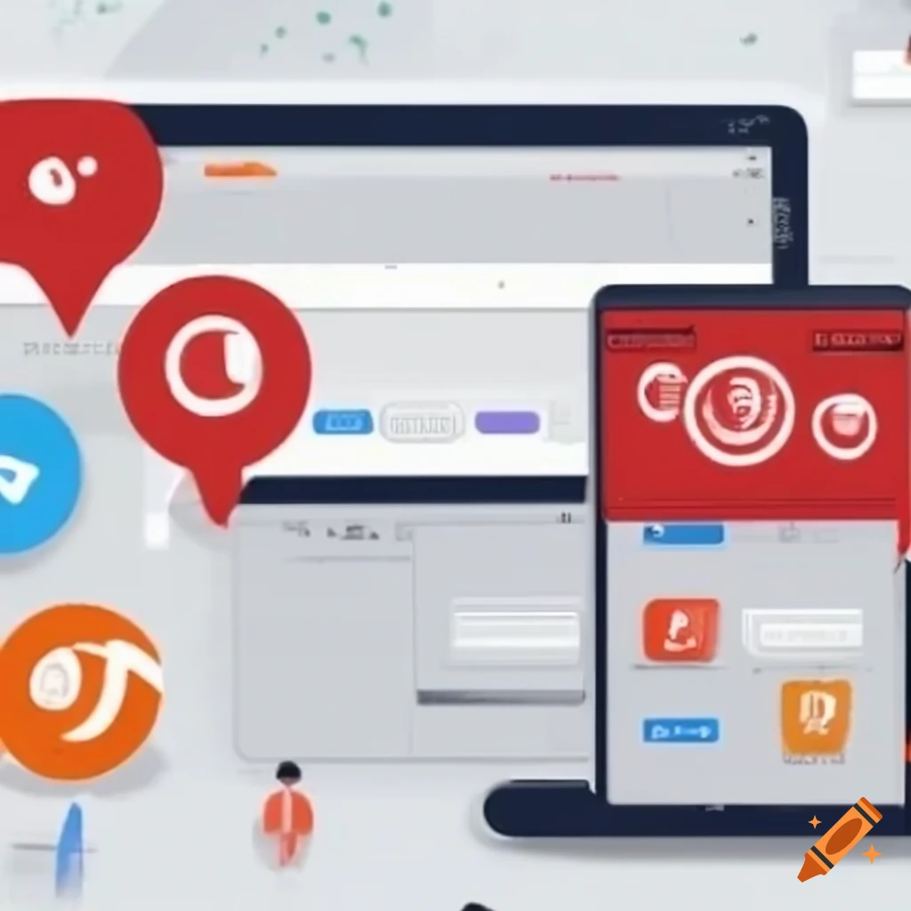 Sponsored ads on search engines and social media on Craiyon