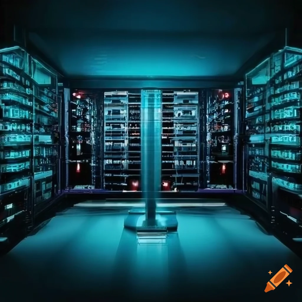 Server room with large computers