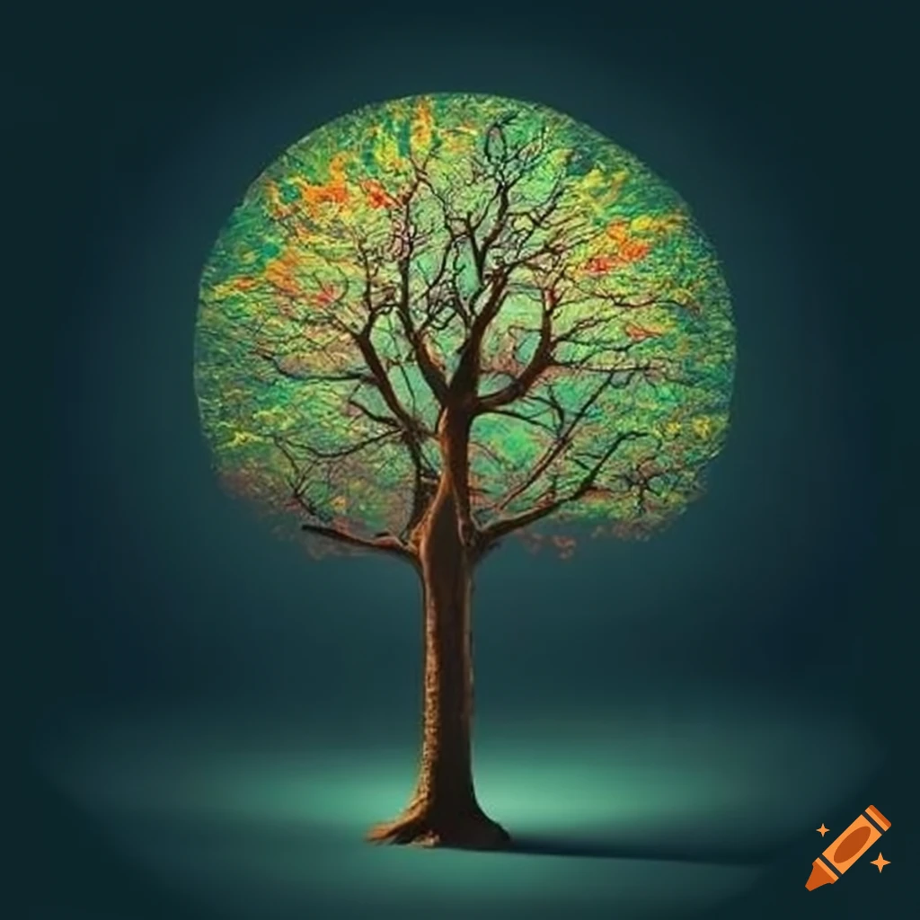 Tree with raising fist sculpture on Craiyon