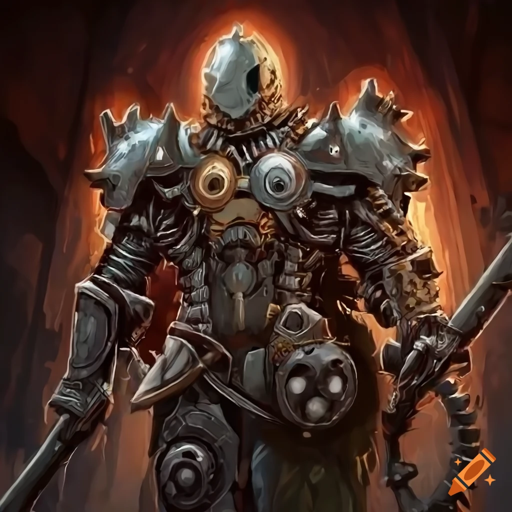 Clockwork knight made of gears by Jim Lee on Craiyon