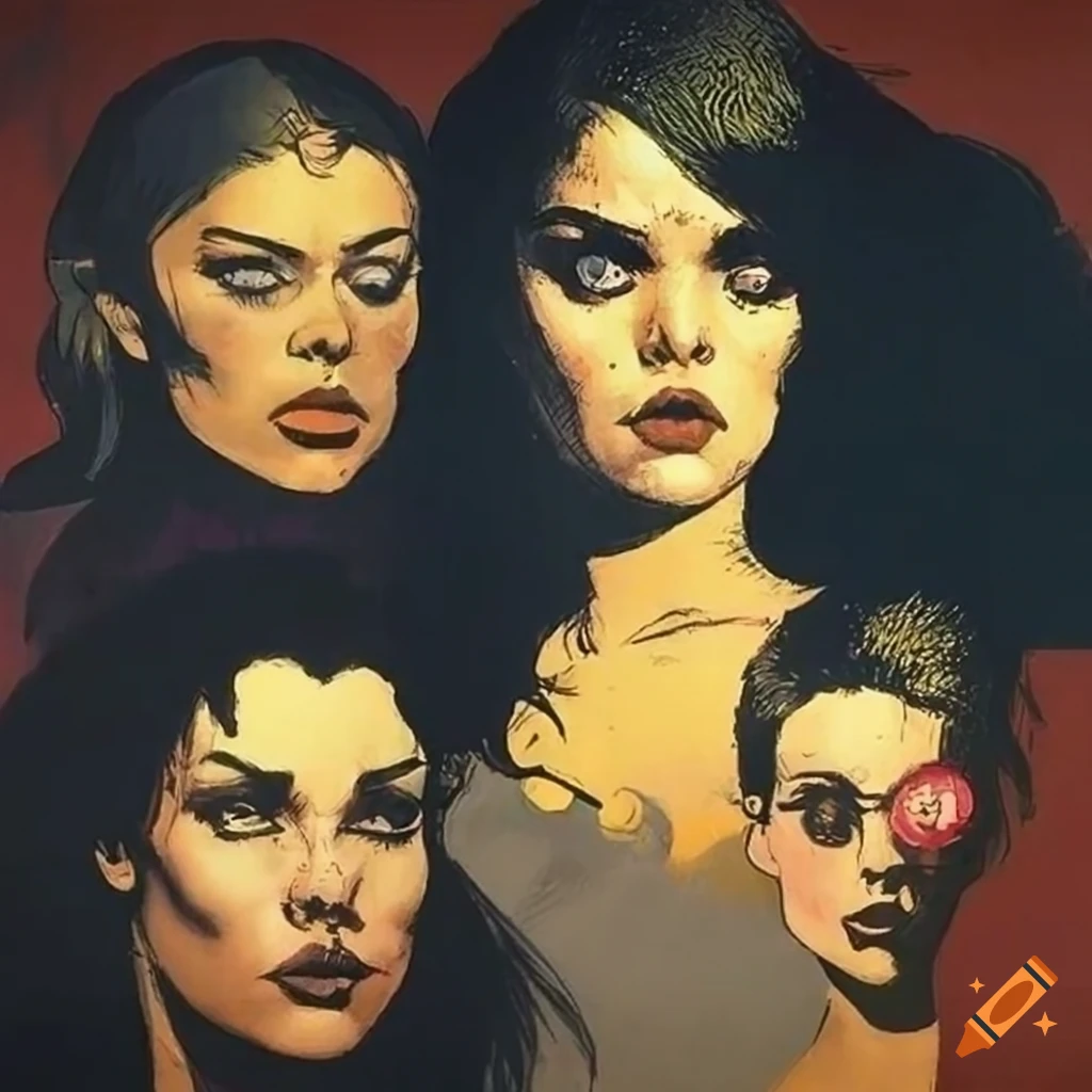 Compositional layout sketches of female characters by Frank Frazetta on ...