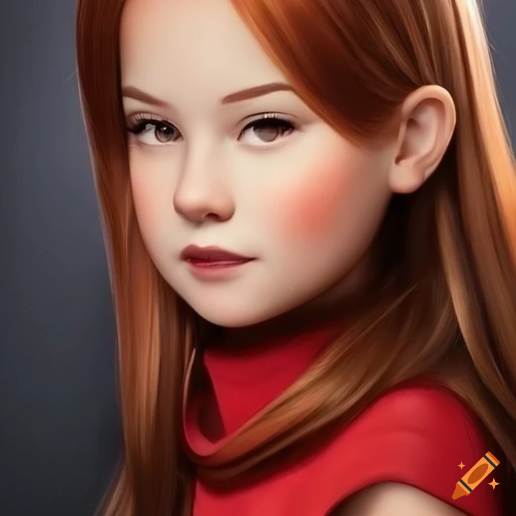 Realistic portrait of Mabel Pines in high-resolution 4K detail on Craiyon