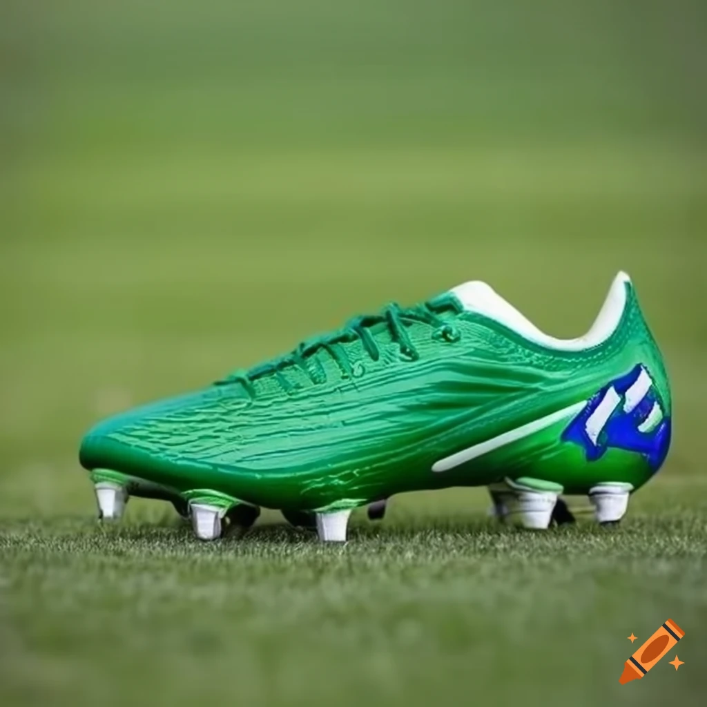 Green football boots with jungle theme
