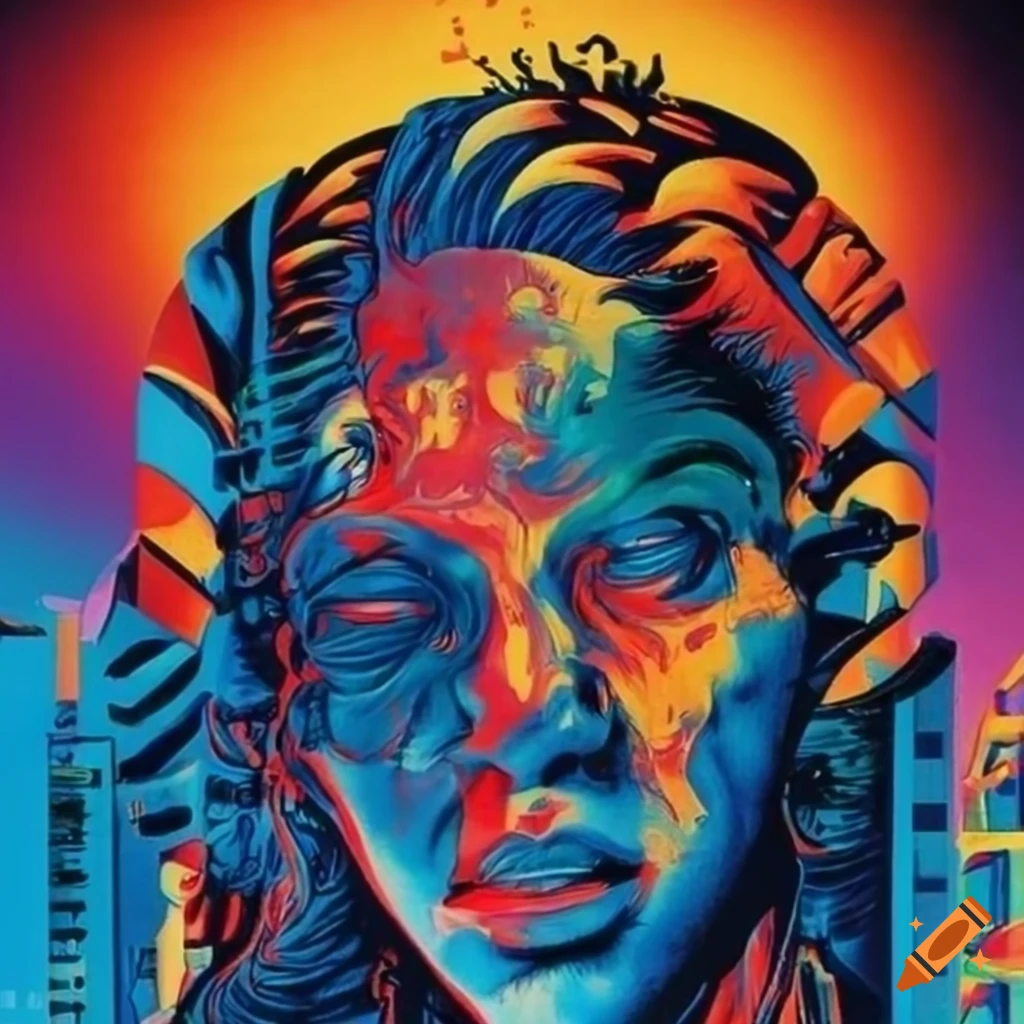 1990s chill wave propaganda posters with technology being repaired