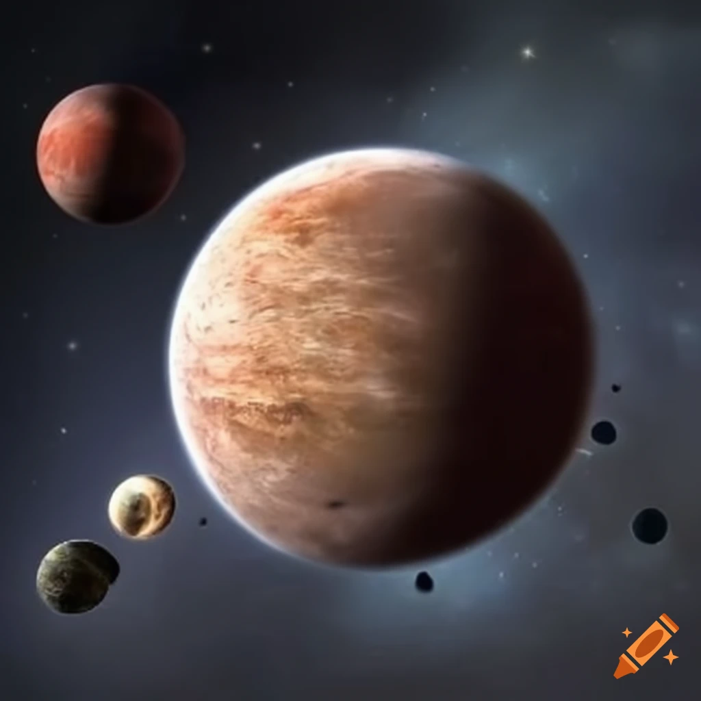 Dwarf planets on Craiyon