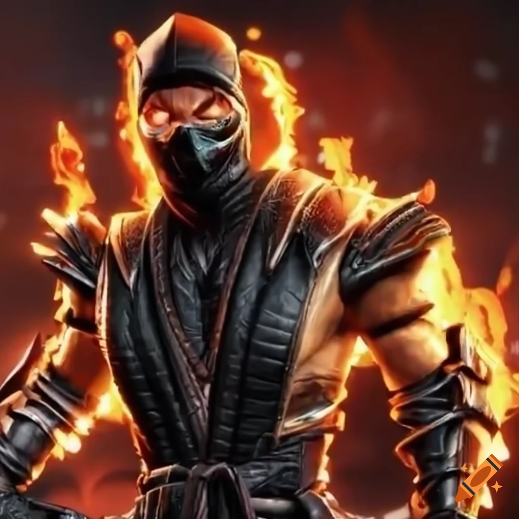 Scorpion and Ghost Rider fusion with incredible detail in 8K quality on ...