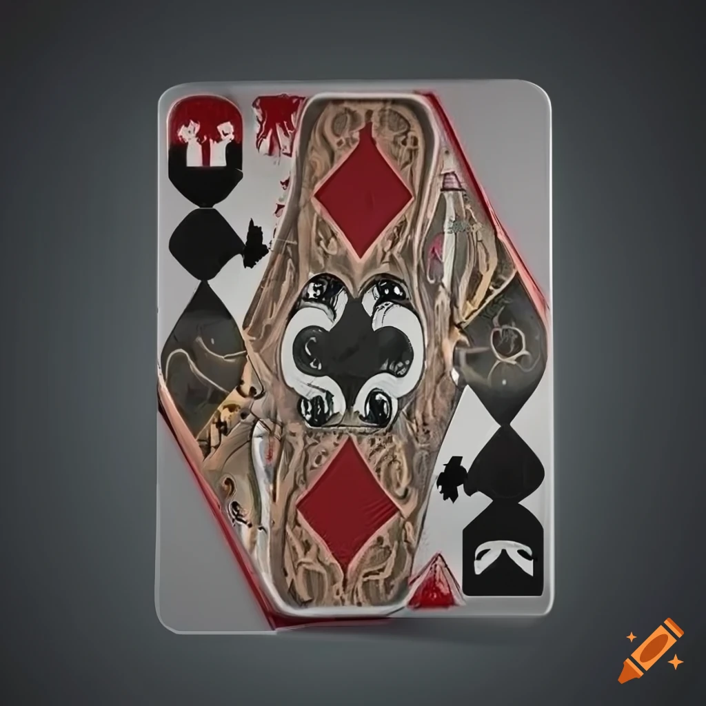 Surreal 3d design for ace of spades playing card