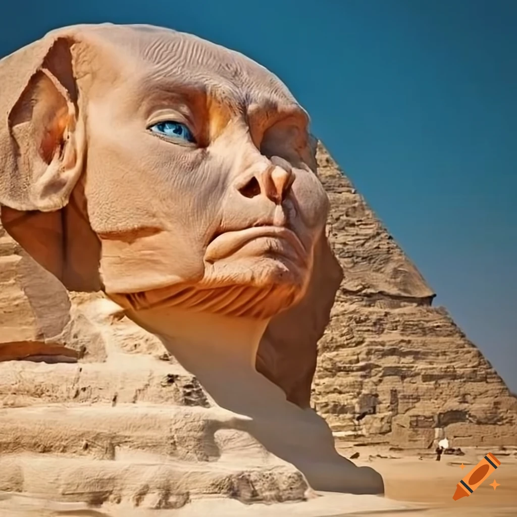 Sphinx of giza with the face of robert anton wilson on Craiyon
