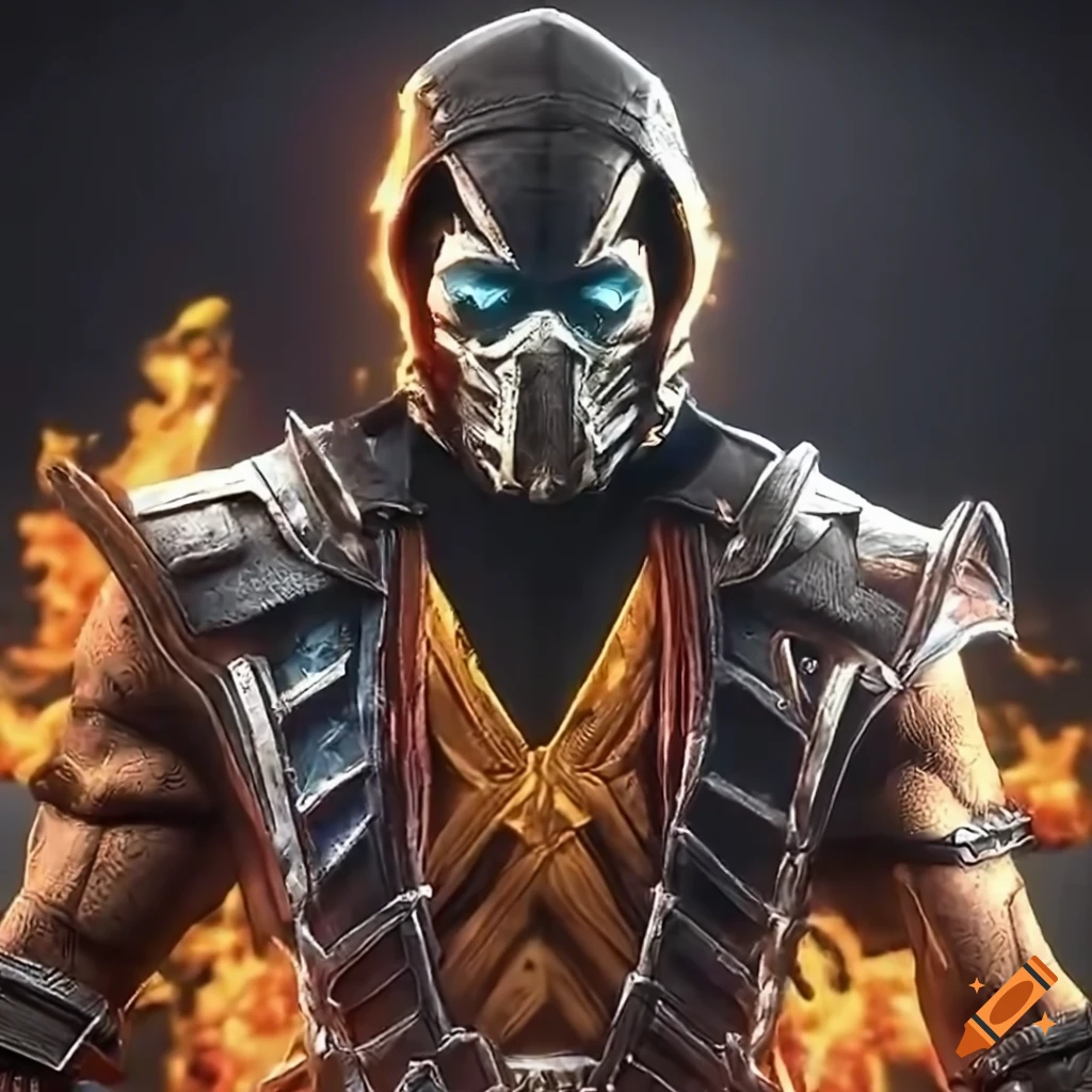 Scorpion and Ghost Rider fusion with incredible detail in 8K quality on ...