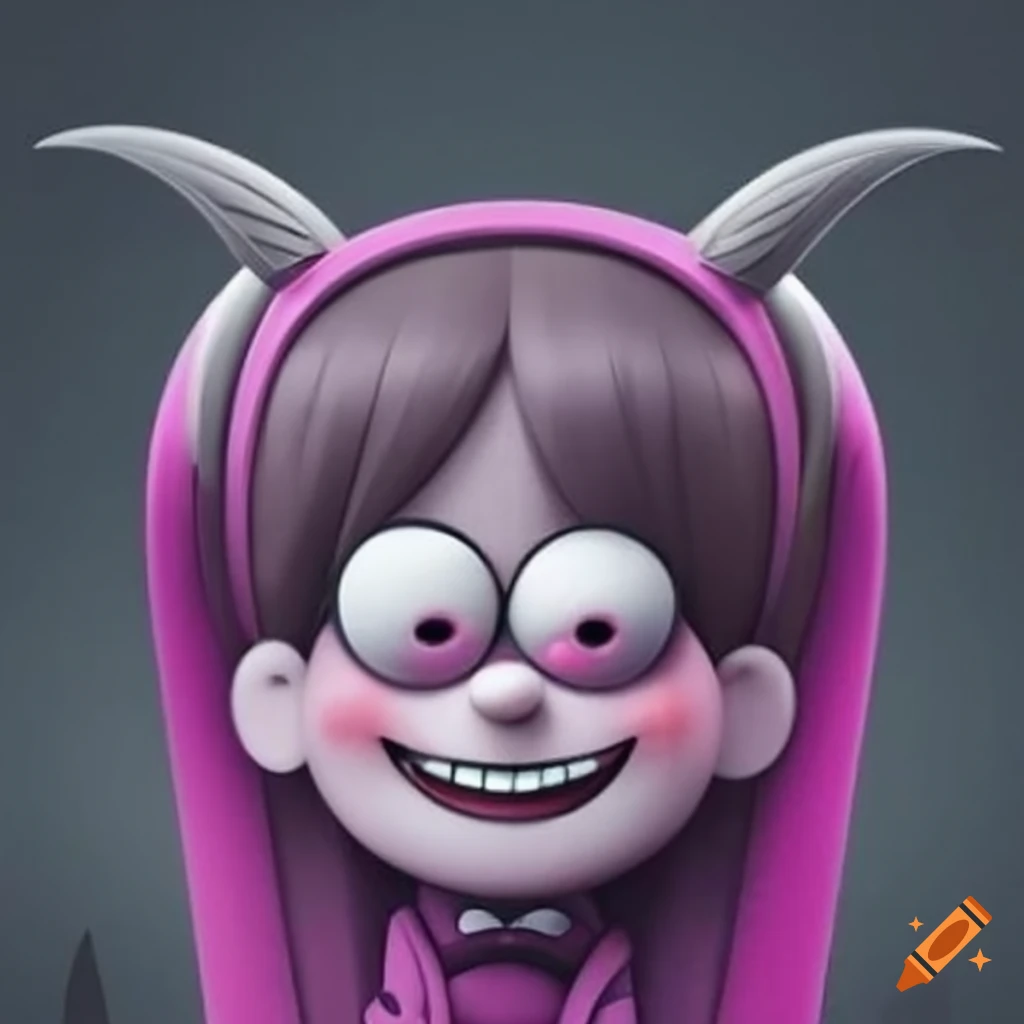 Photorealistic mabel pines portrayed as a demon on Craiyon