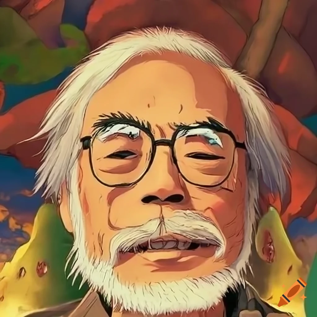 Hayao miyazaki style animation with a russian twist on Craiyon