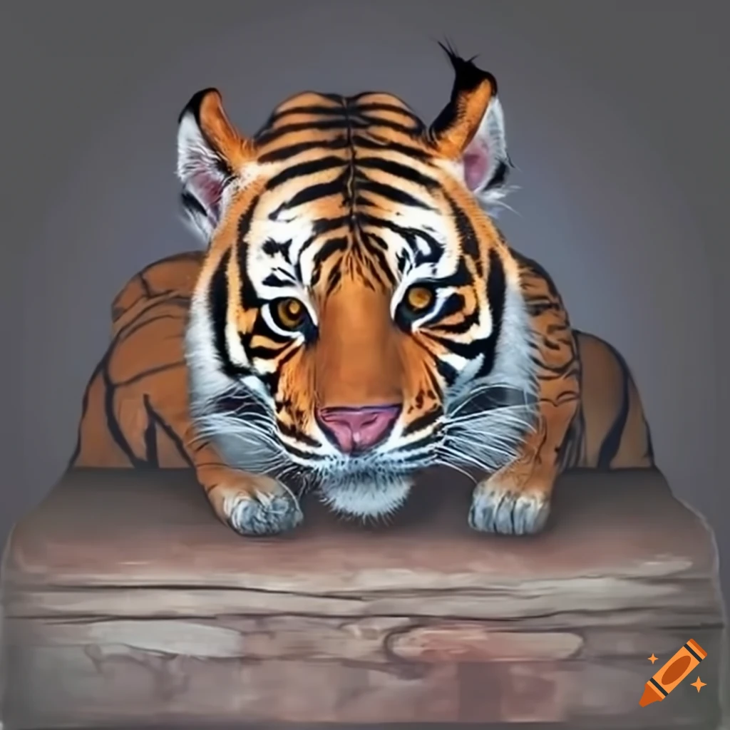Tiger on a table