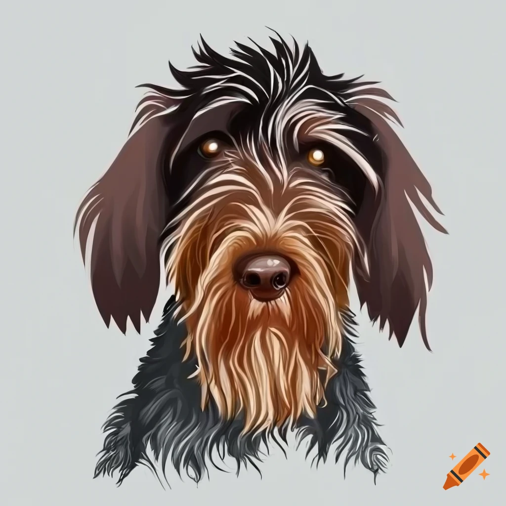 Outline of griffon wirehair pointer face