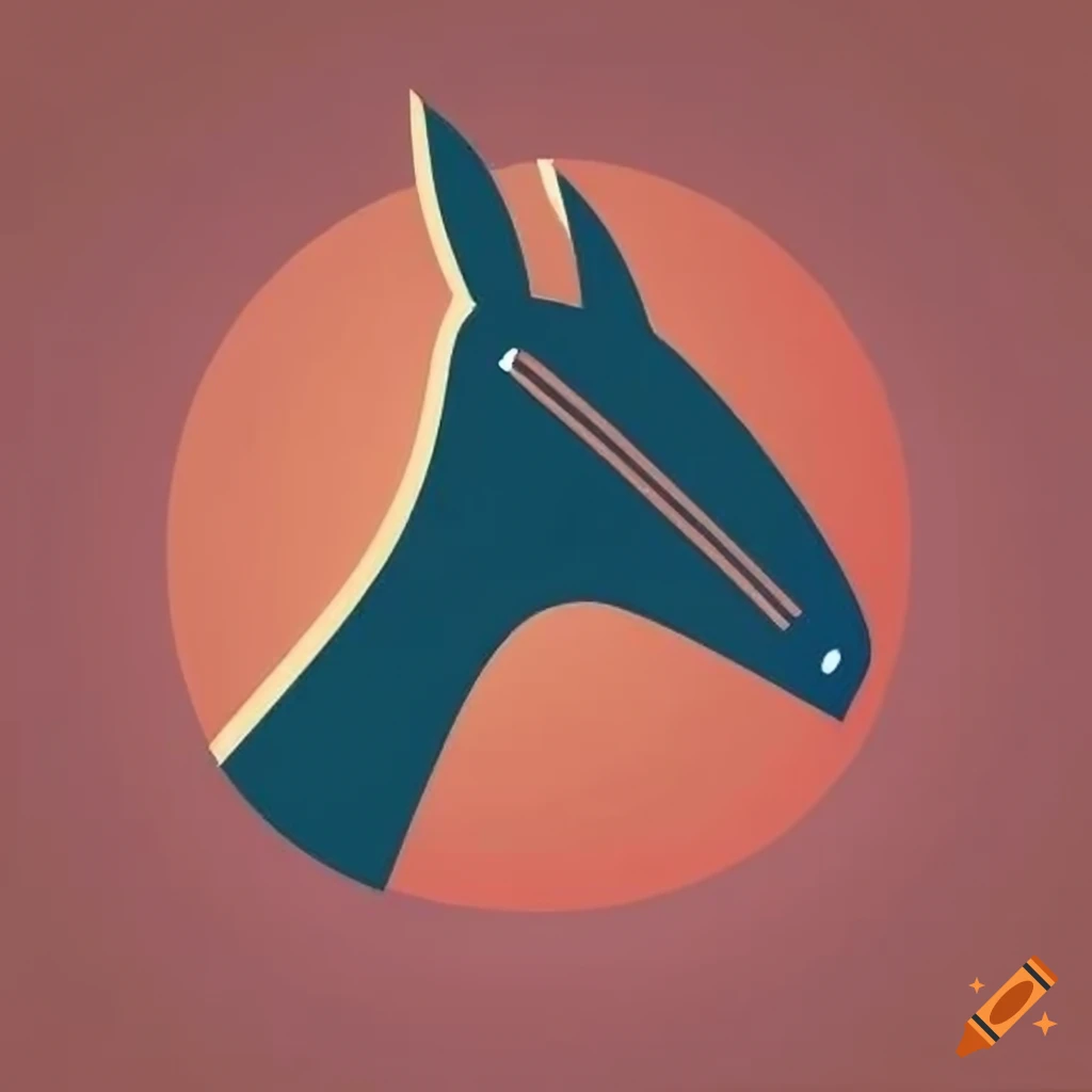 Art deco side profile of a mule flat logo