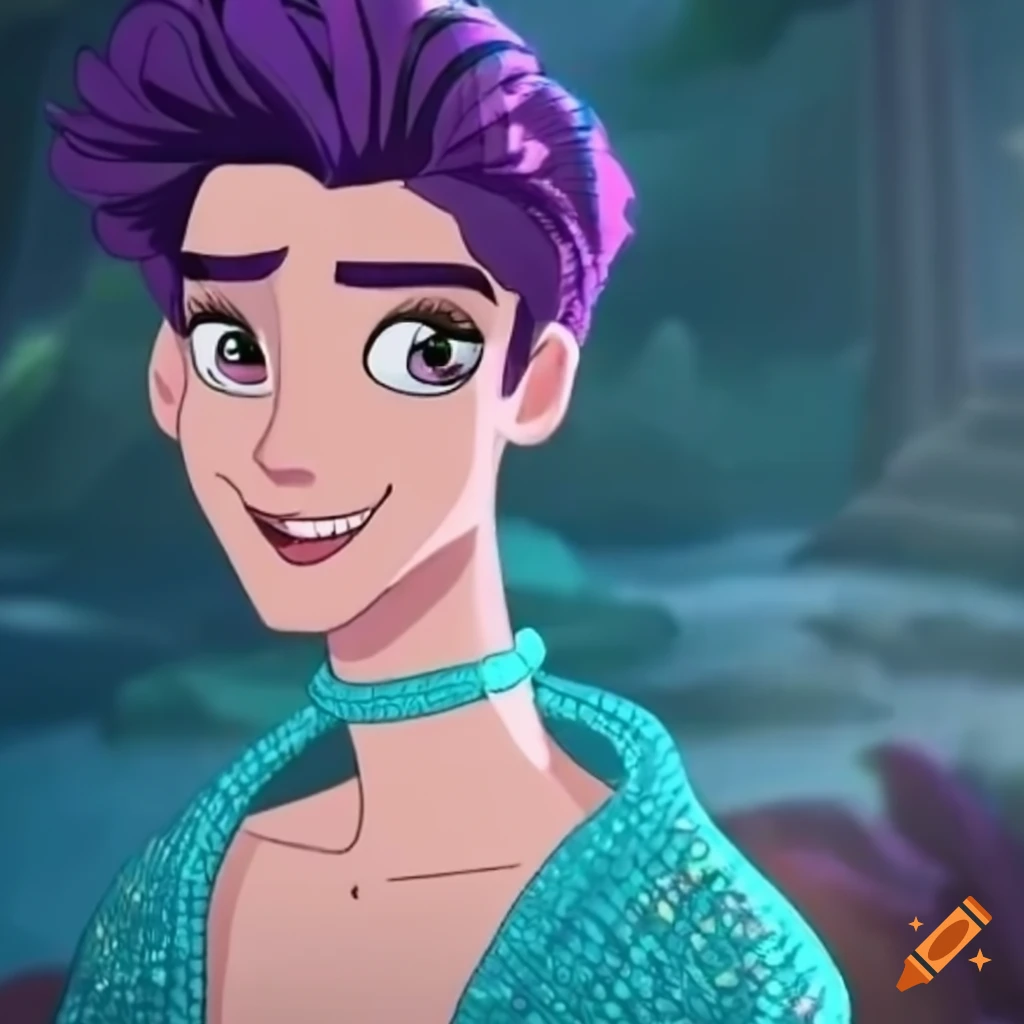 Milo manheim as a mermaid prince in the style of ever after high ...