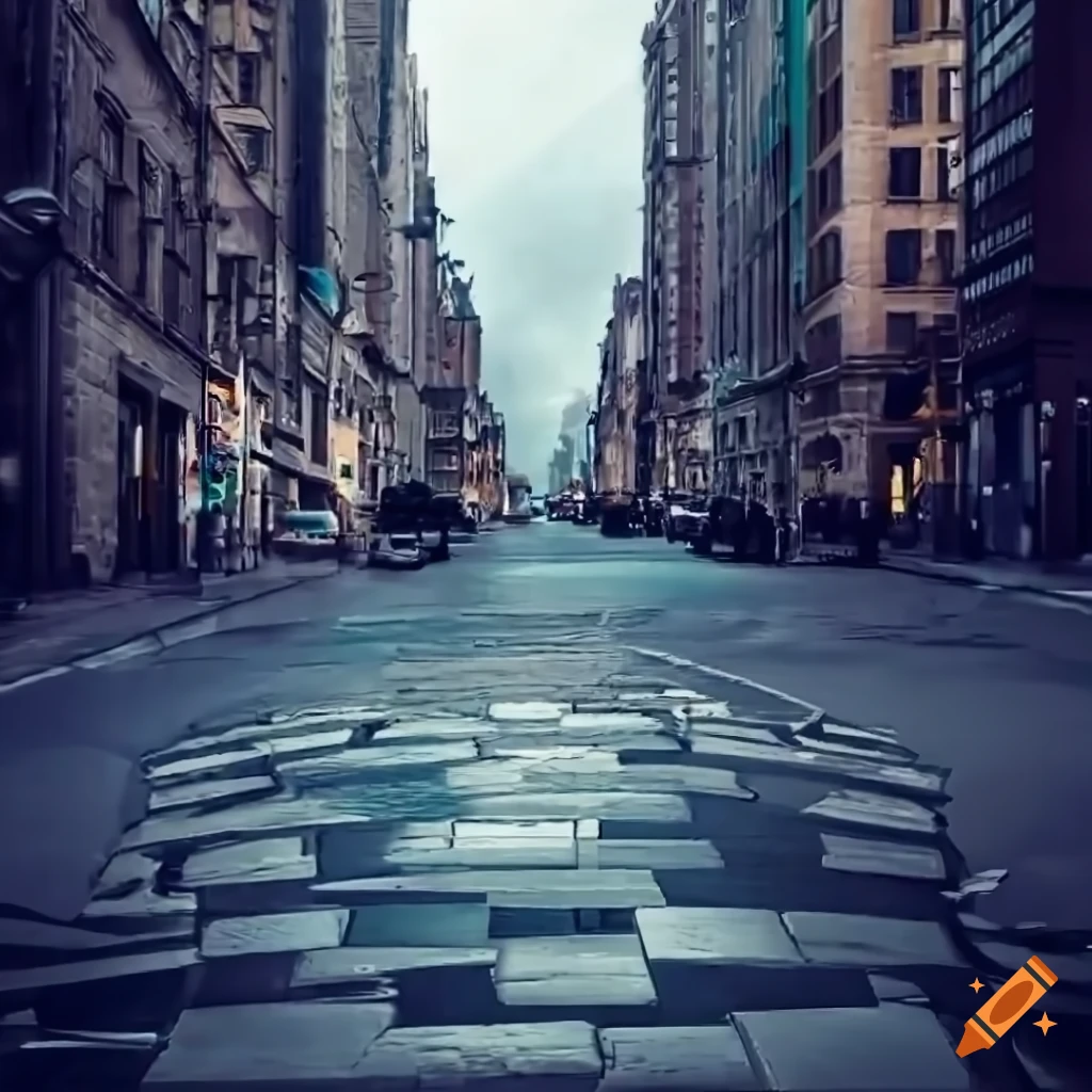 Stylized street view at full resolution