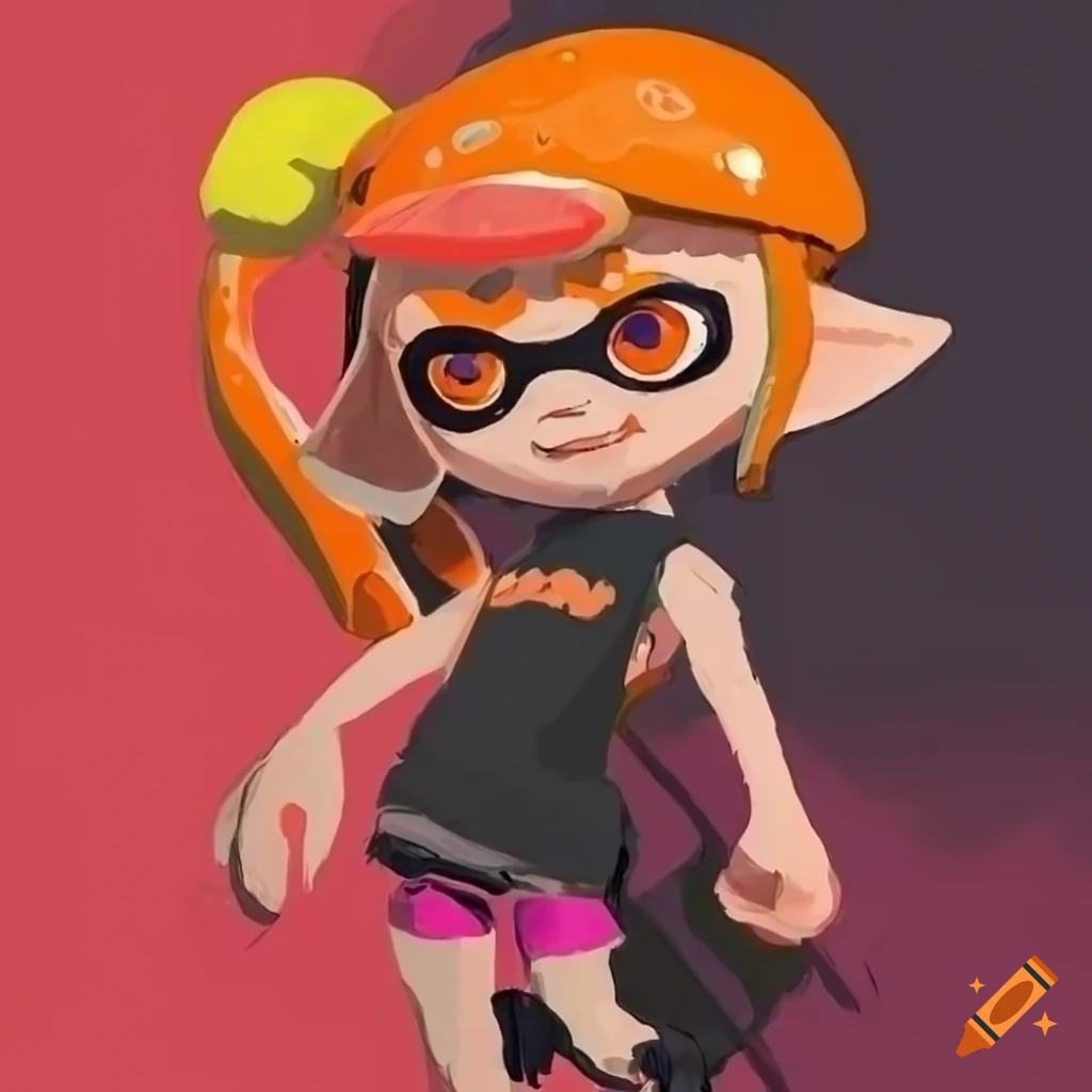 Splatoon Inkling concept art digital sketch on Craiyon