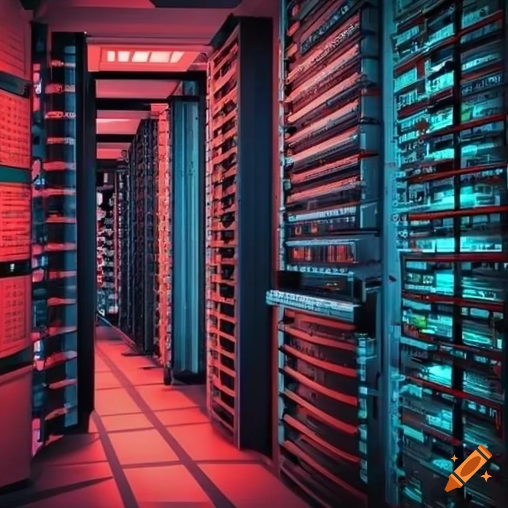 Server room with large computers