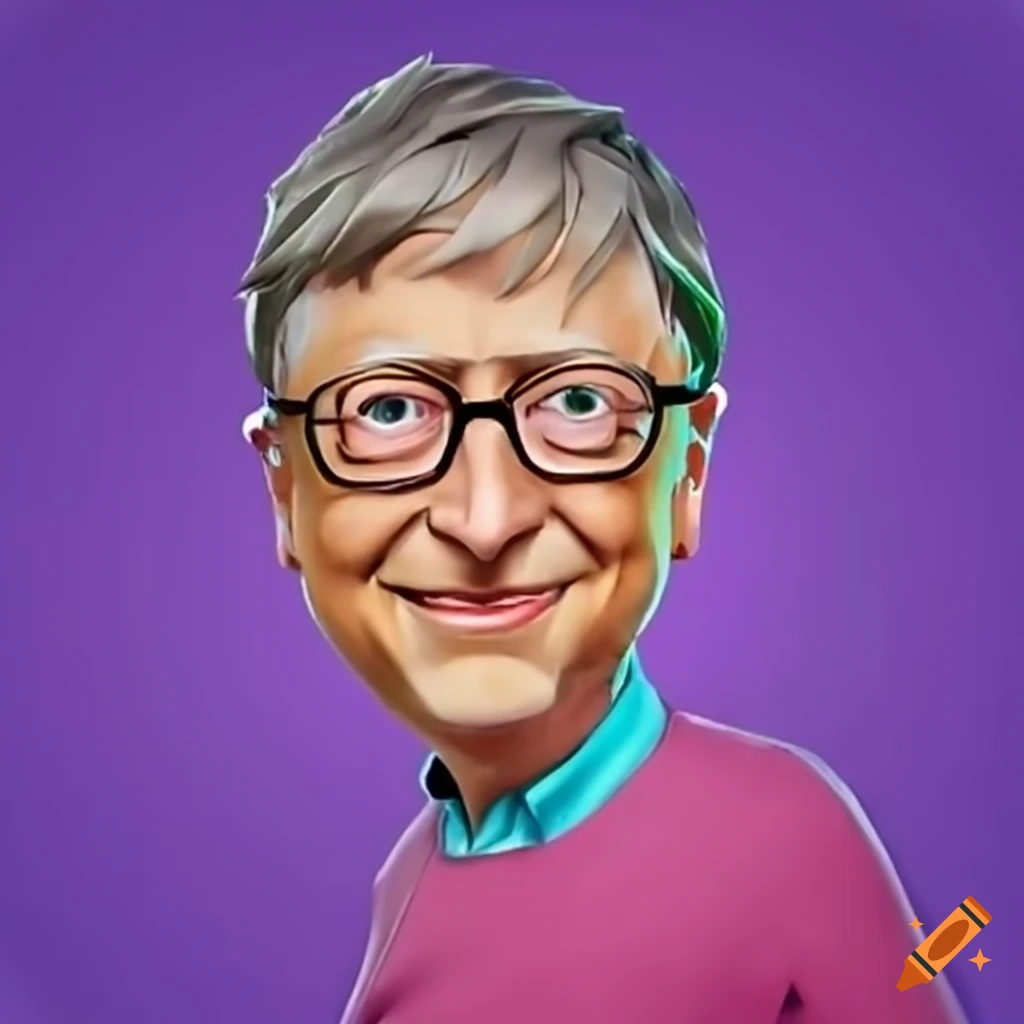 Bill gates as fortnite cartoon character on Craiyon