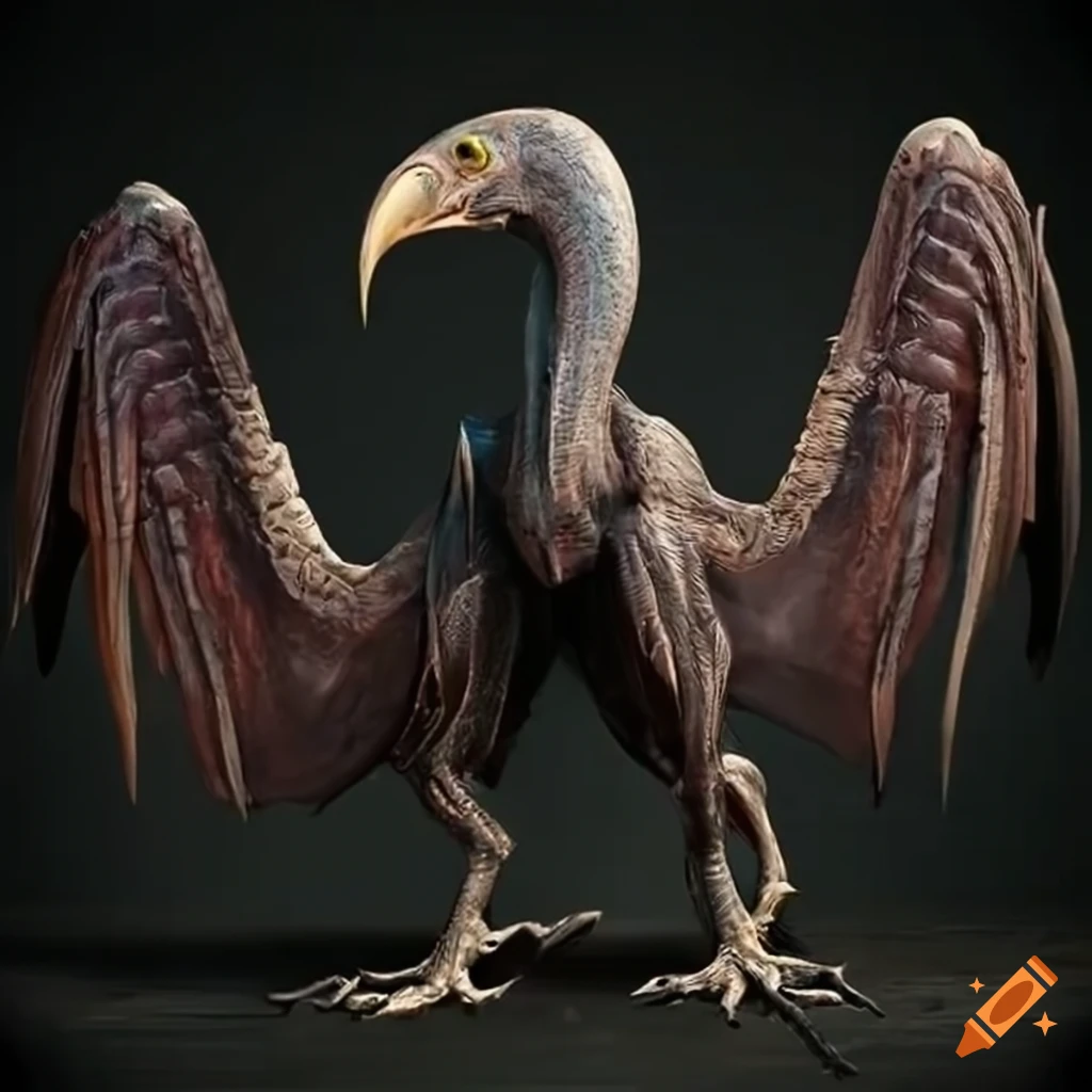 Alien condor with giant claws
