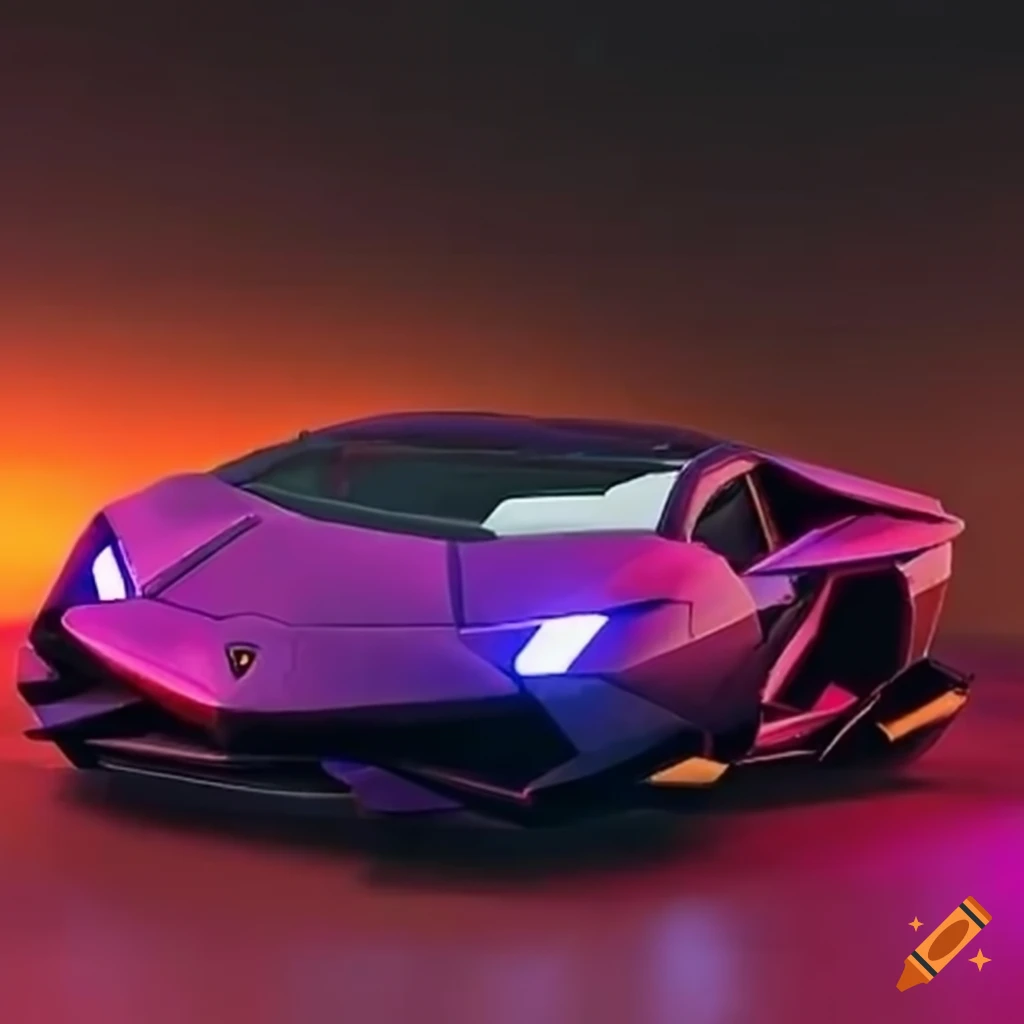 Futuristic lamborghini hover car without wheels on Craiyon