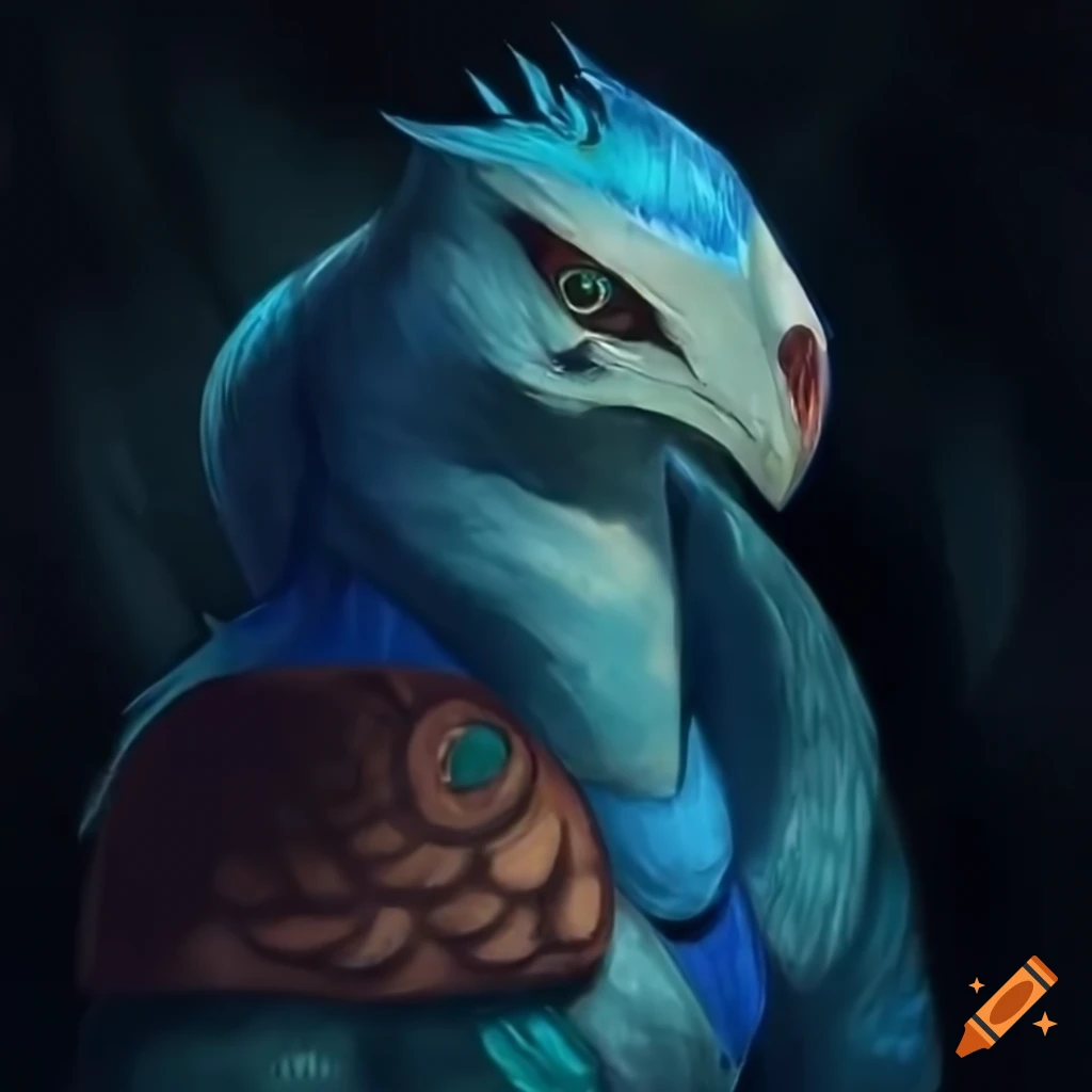 High detail warrior portrait of a Zora Rito from Breath of the Wild on ...