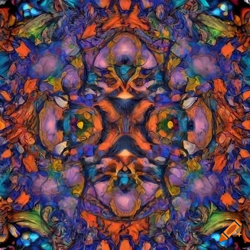 Ultra high resolution tessellation of colorful faces on Craiyon