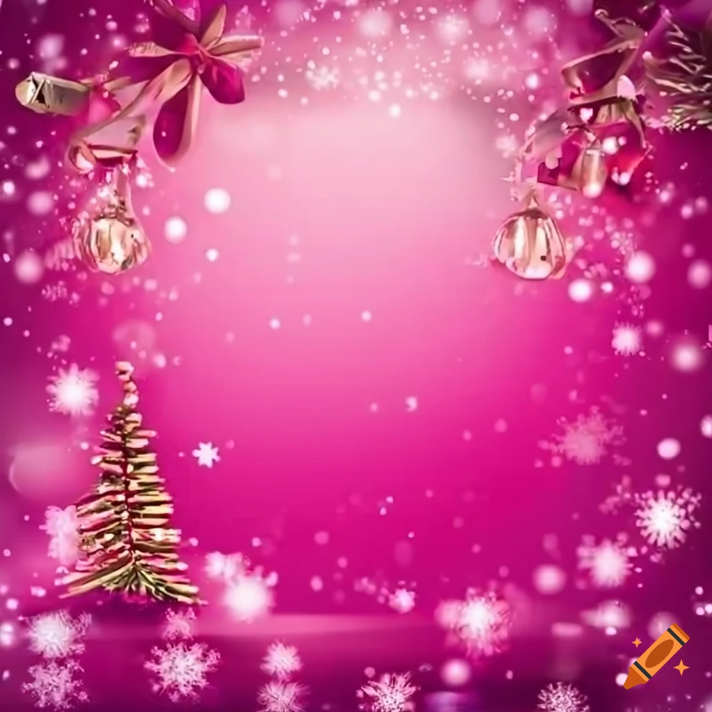 Christmas background with pink color