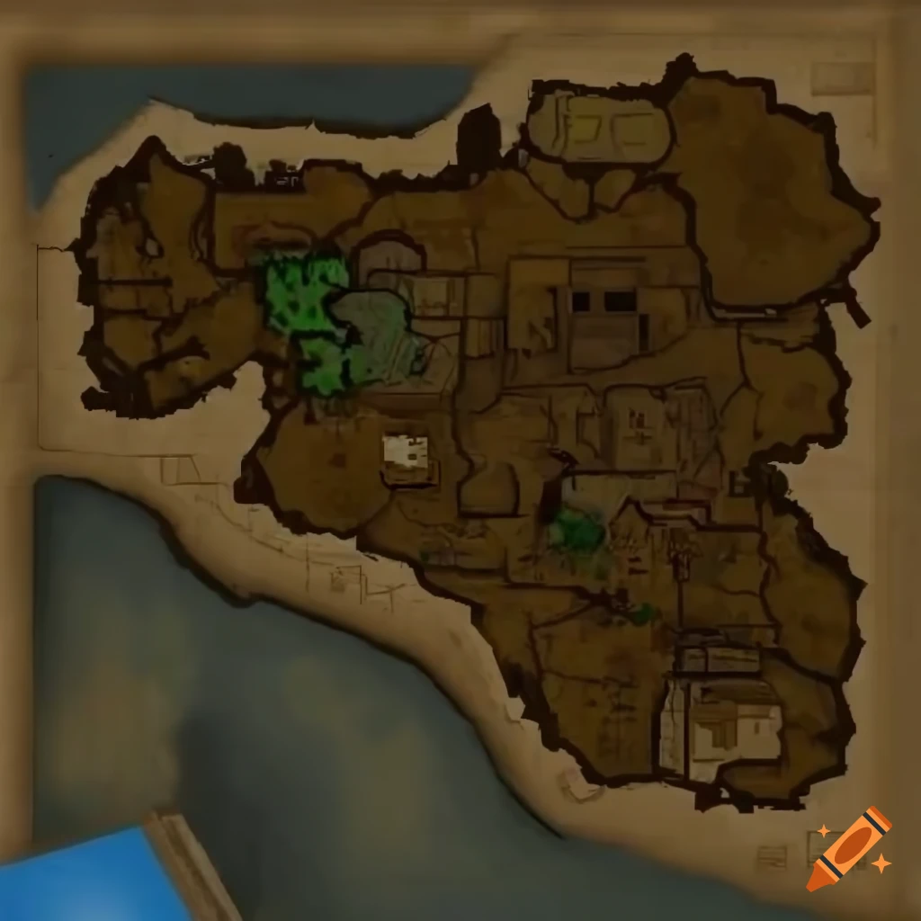 Videogame map inspired by fallujah