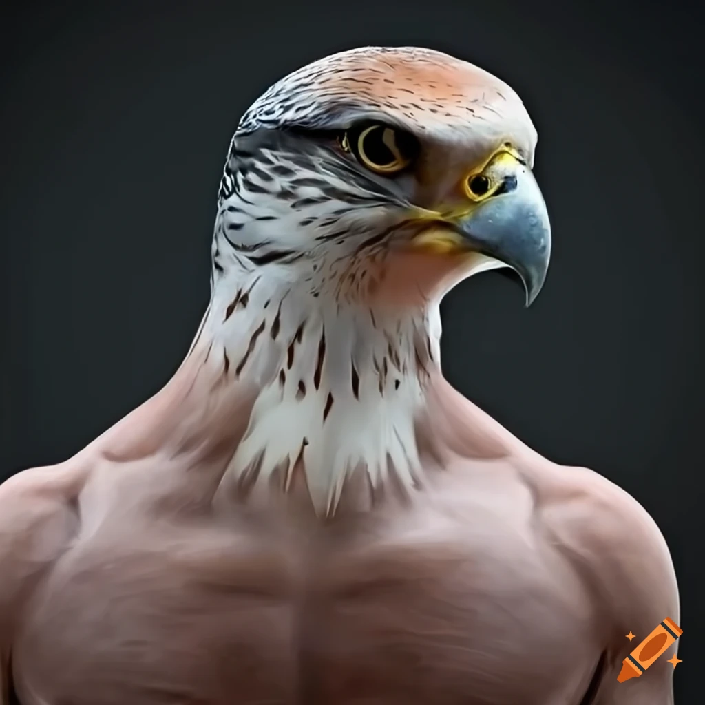 Man with a falcon head