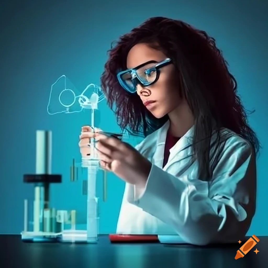 Students studying engineering science on Craiyon