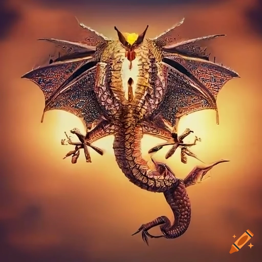 Intricate realistic egyptian hieroglyphics of pyramid dragon on Craiyon