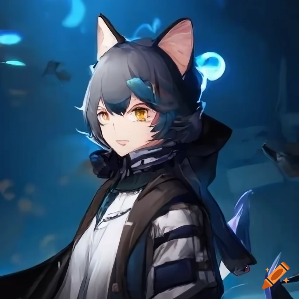 Feline caster operator in arknights using weather powers