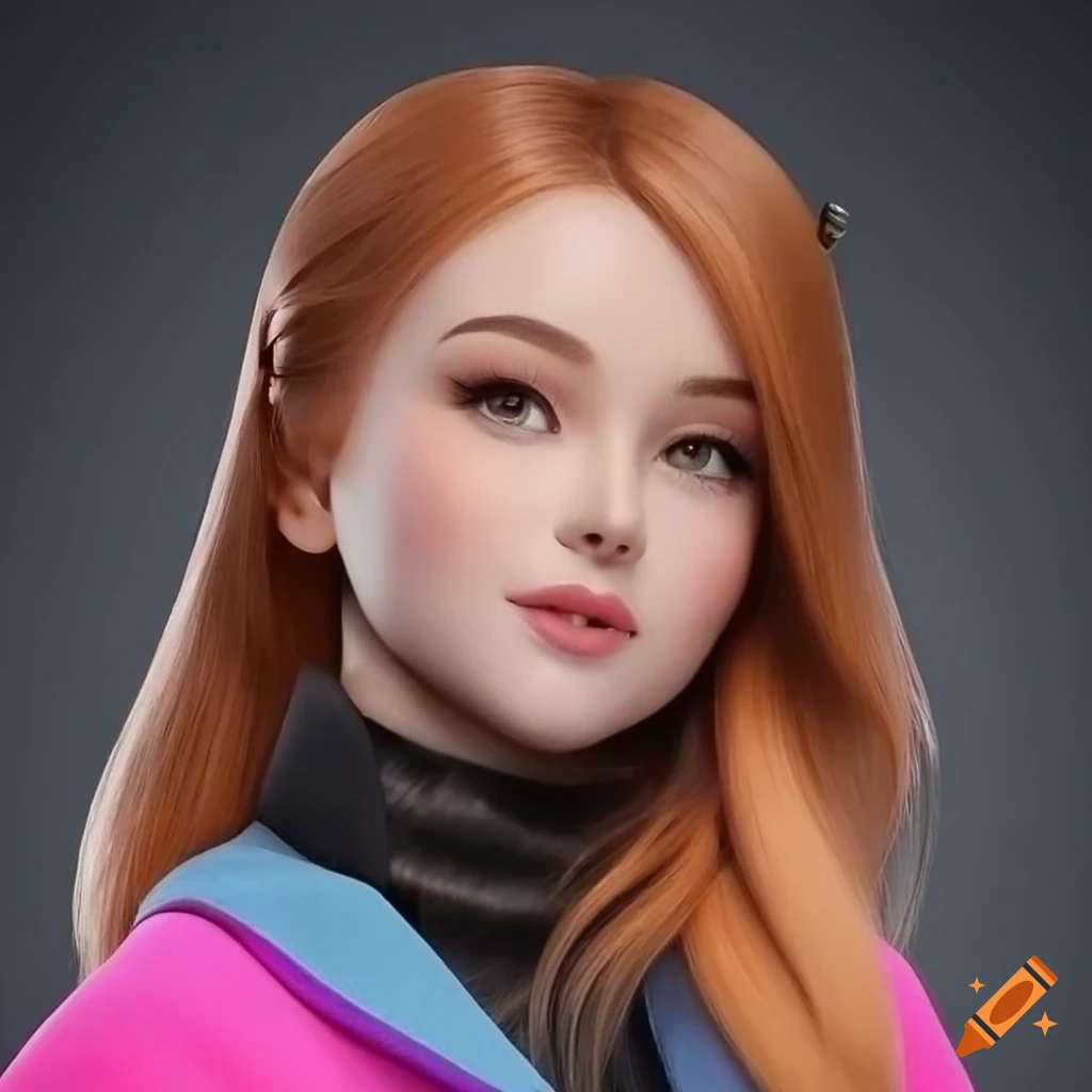 Portrait of Mabel Pines morphing into Anya Forger on Craiyon