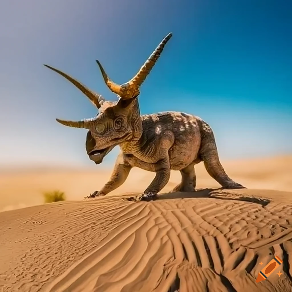 Protoceratops in a desert environment