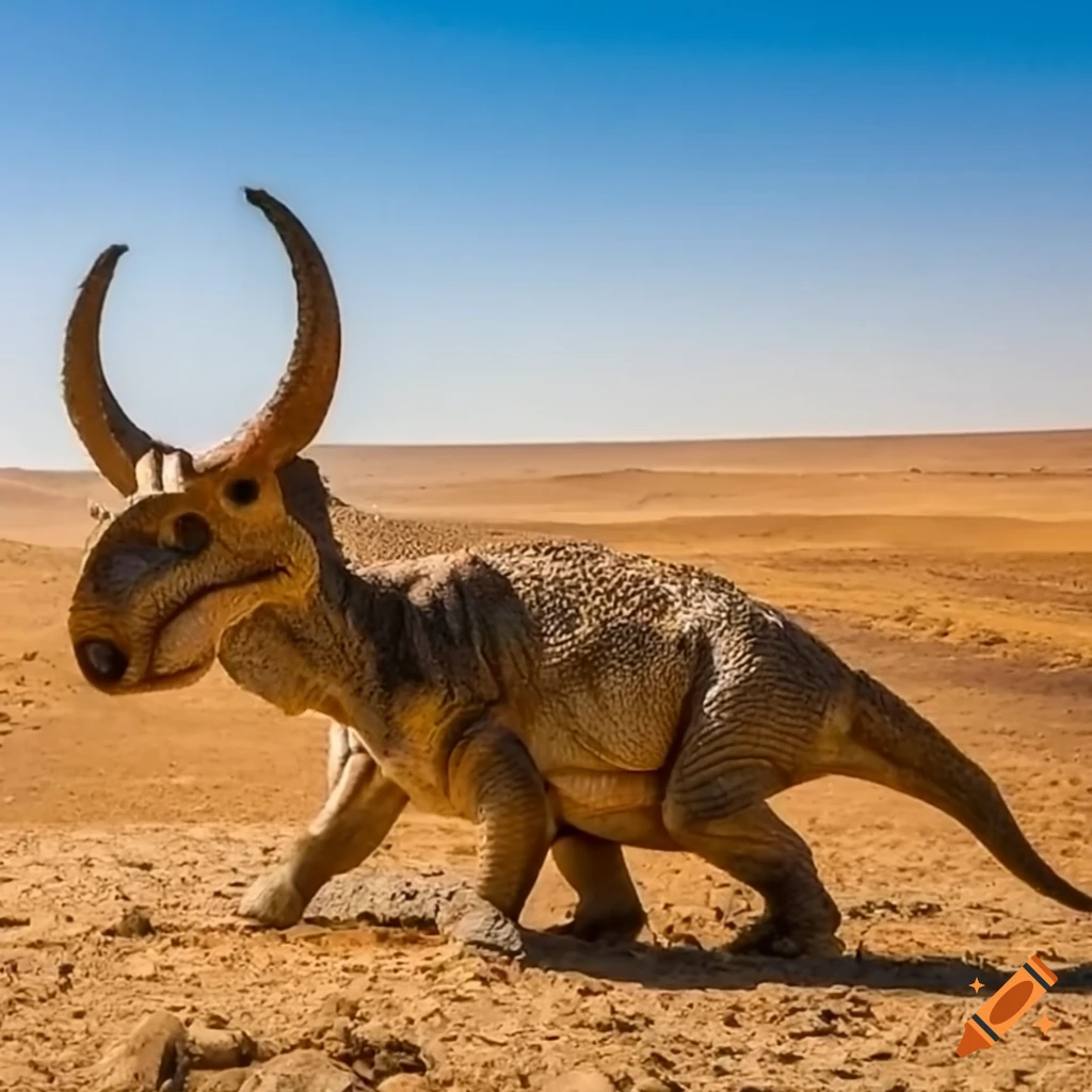 Protoceratops in a desert environment