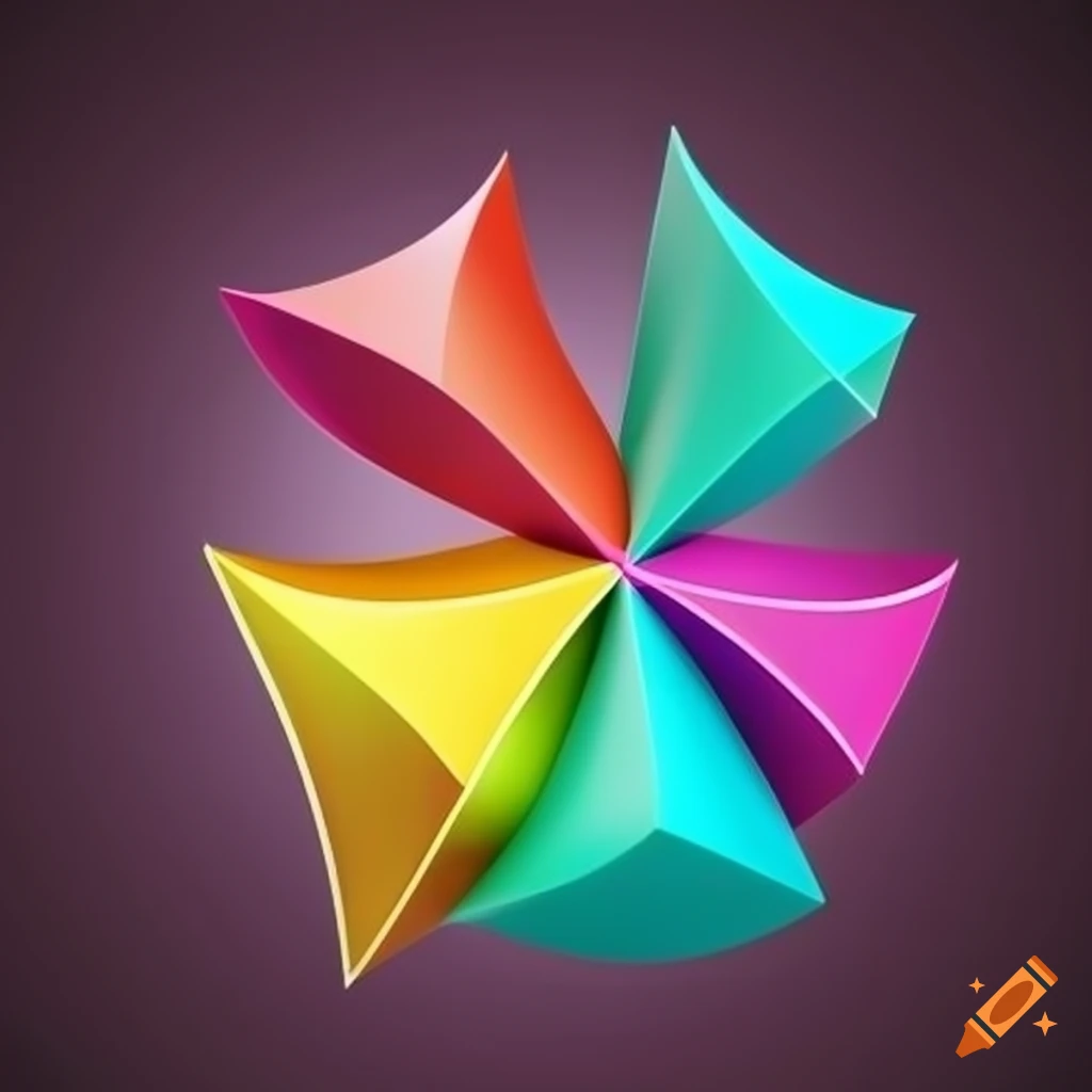 Colorful and elegant 3d logo for math challenge