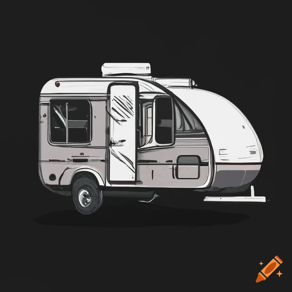 Rv camper illustration for t-shirt print on Craiyon