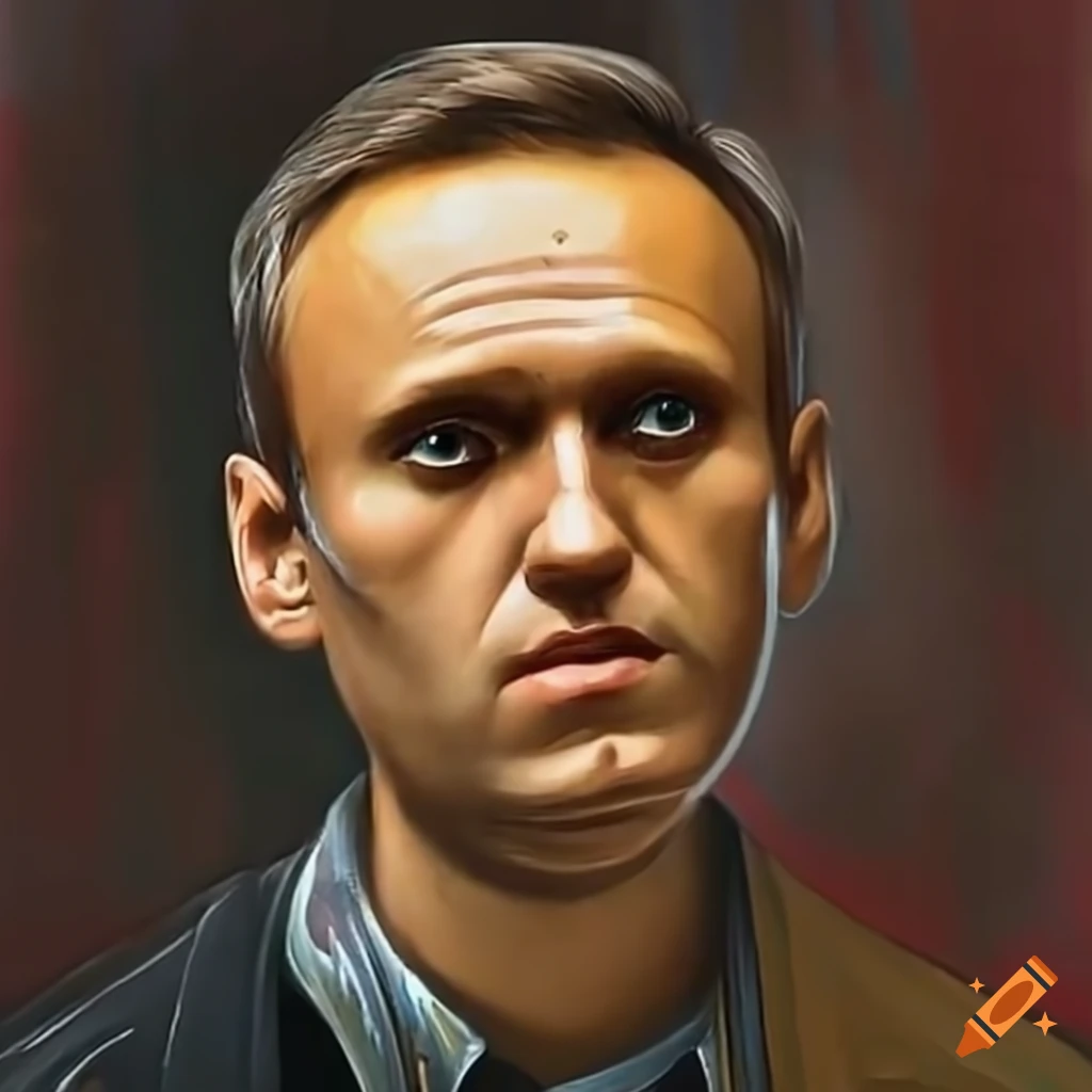 Aleksej Navalny depicted as a saint on a Russian Orthodox icon on Craiyon